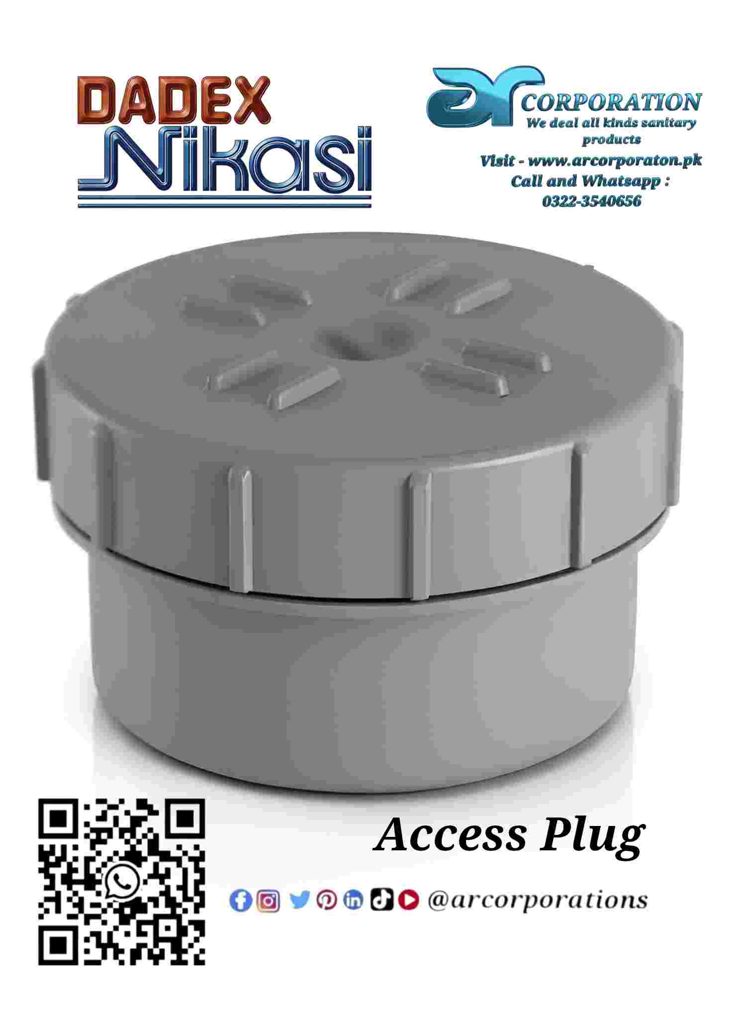Dadex Nikasi upvc Access Plug - AR Corporation