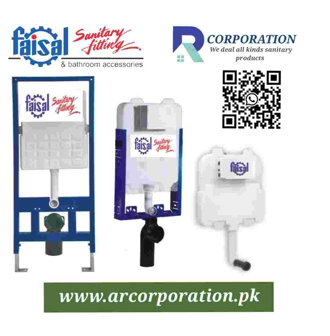 Faisal Sanitary Concealed Flush Tank with Frame - AR Corporation