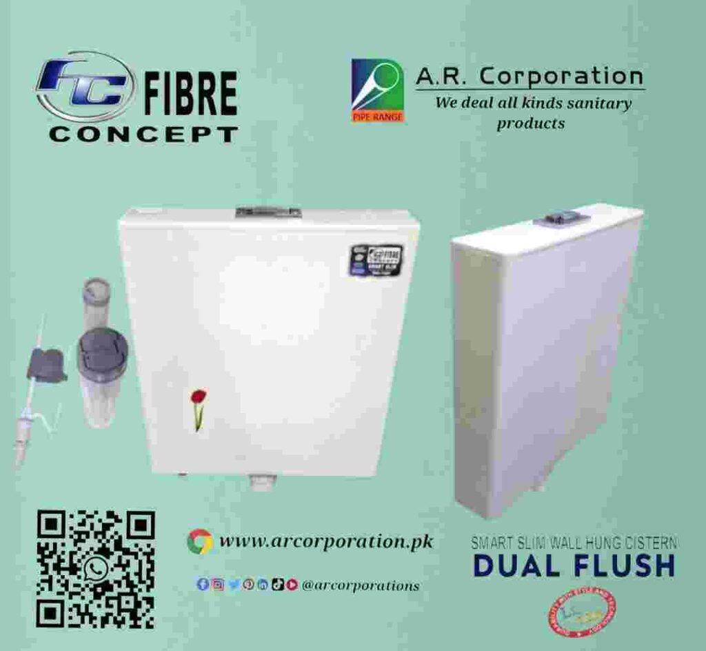 Flush Tank Slim Dual Flush for WC Fiber Concept - AR Corporation